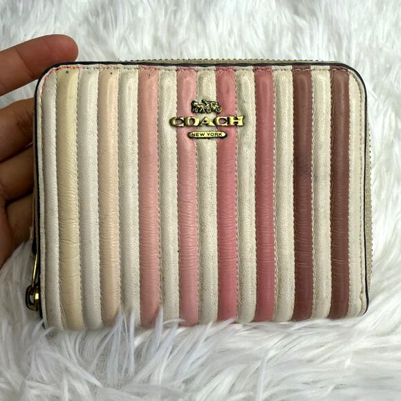 Coach | Bags | Coach Small Zip Around Wallet With Ombre Quilting | Poshmark